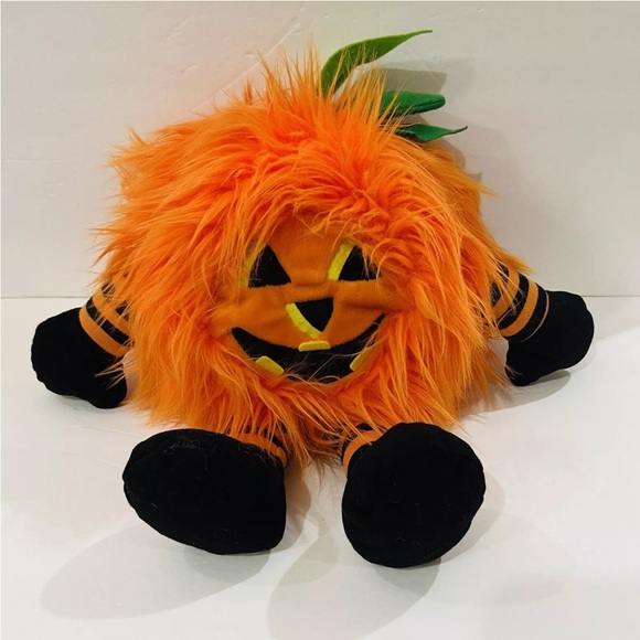 Toys | Hairy Fury Halloween Jack Olantern Pumpkin Stuffed Animal 17 ...